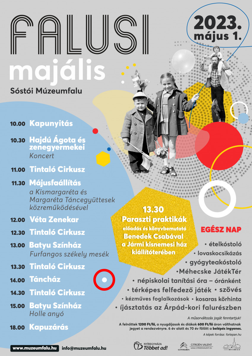 Falusias hangulatú majálissal készül a Sóstói Múzeumfalu május 1-én